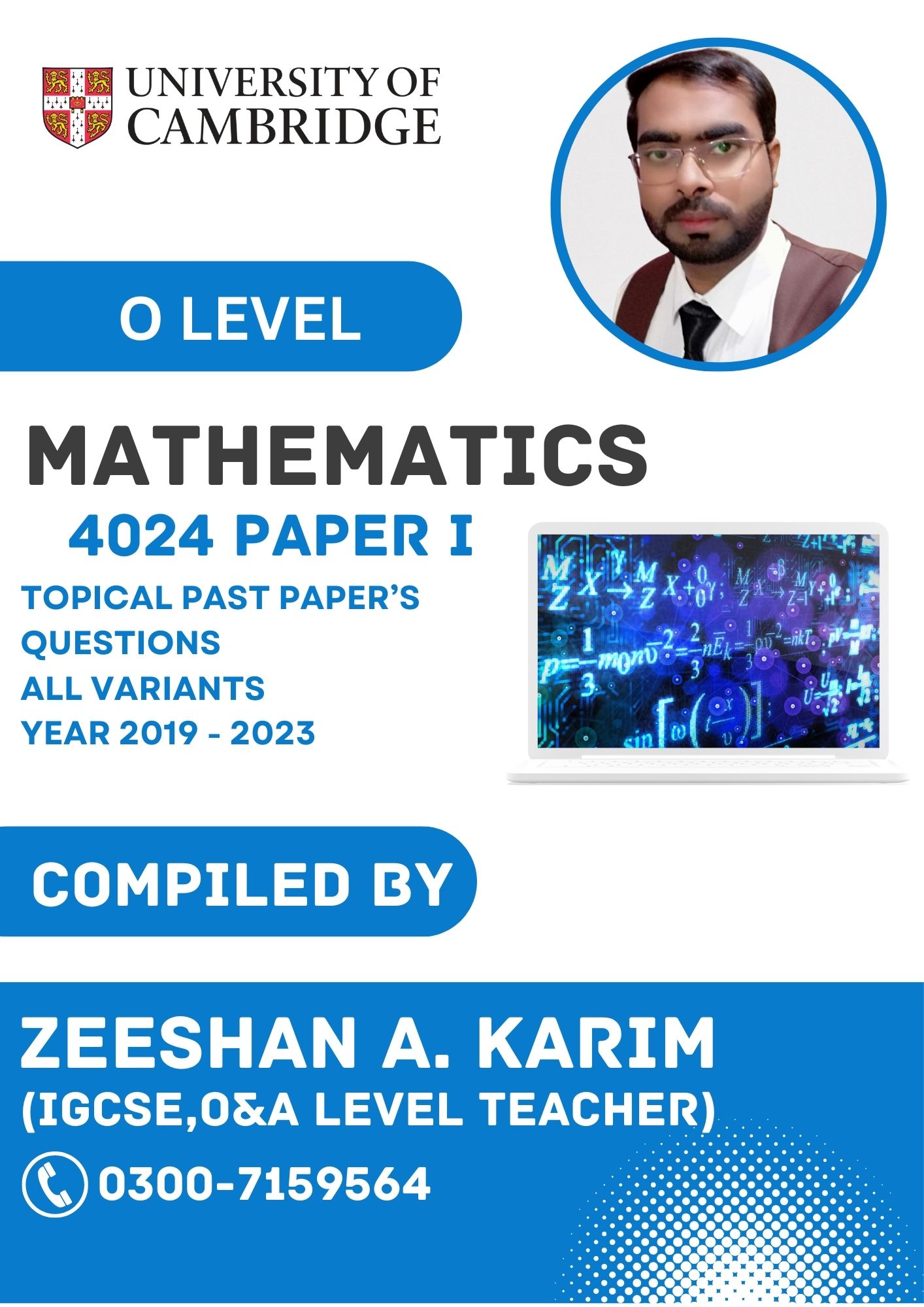 Mathematics 4024 Topical Past Paper O-Level Paper I by Sir Zeeshan A ...